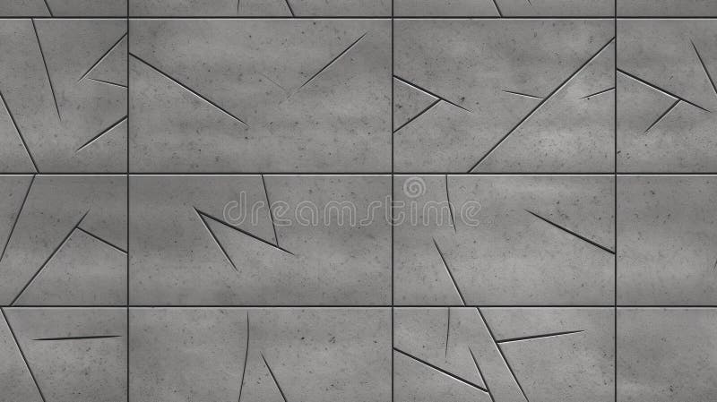 The Concrete Surface is Textured and Patterned with Repeating Tile ...