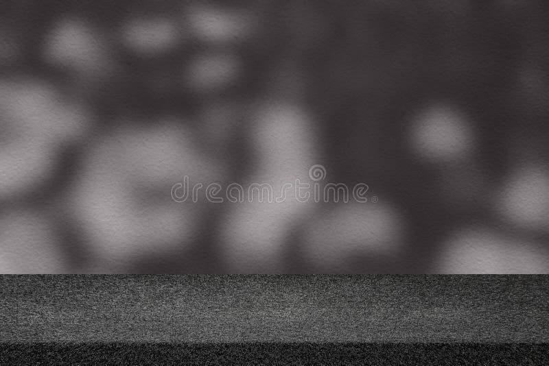 Concrete Table with Scary Tree Shadow on Concrete Wall Texture ...