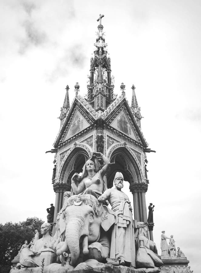 Concrete Temple With Elephant And Several Men Statues Picture. Image ...