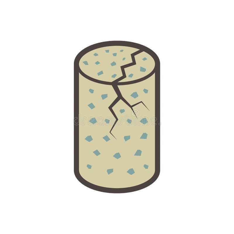 Concrete testing icon stock vector. Illustration of crack - 187615572