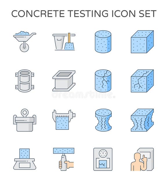 Concrete testing icon stock vector. Illustration of durability - 122722199