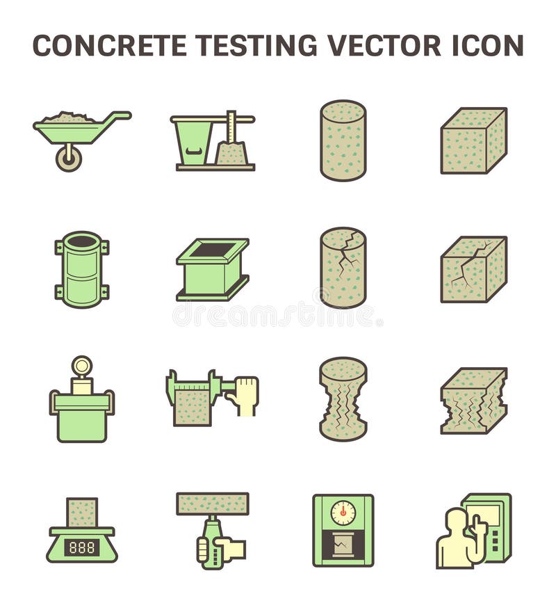 Concrete testing icon stock vector. Illustration of industry - 75950170