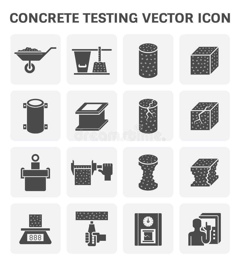 Concrete testing icon stock vector. Illustration of damage - 96658982