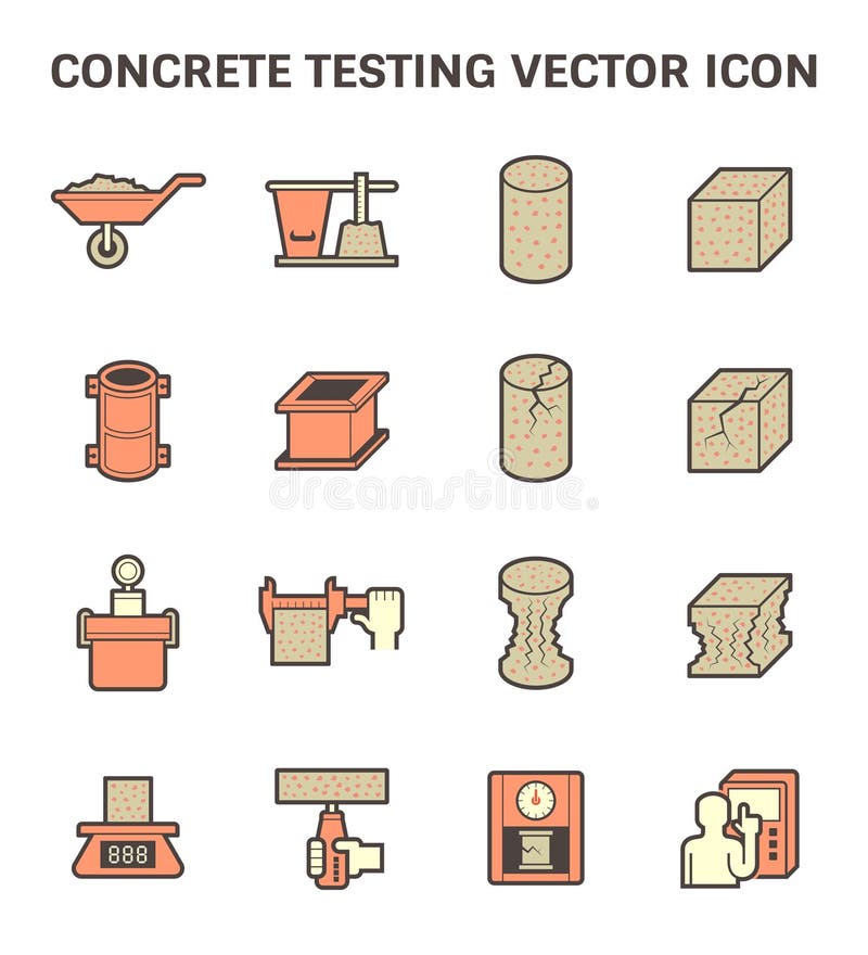 Concrete testing icon stock vector. Illustration of industry - 75950170