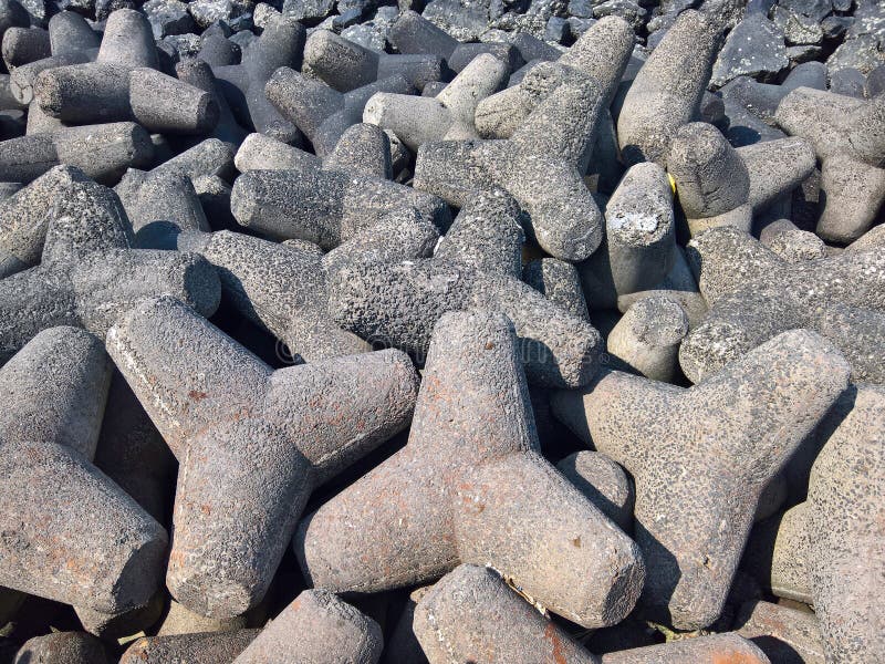 Concrete Tetrapod stock photo. Image of tetrapod, concrete - 85908428