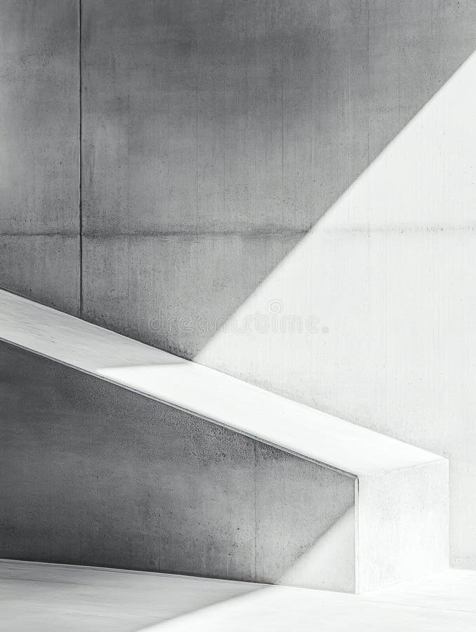 Concrete Texture with Angular Design and Geometric Shadows in a ...