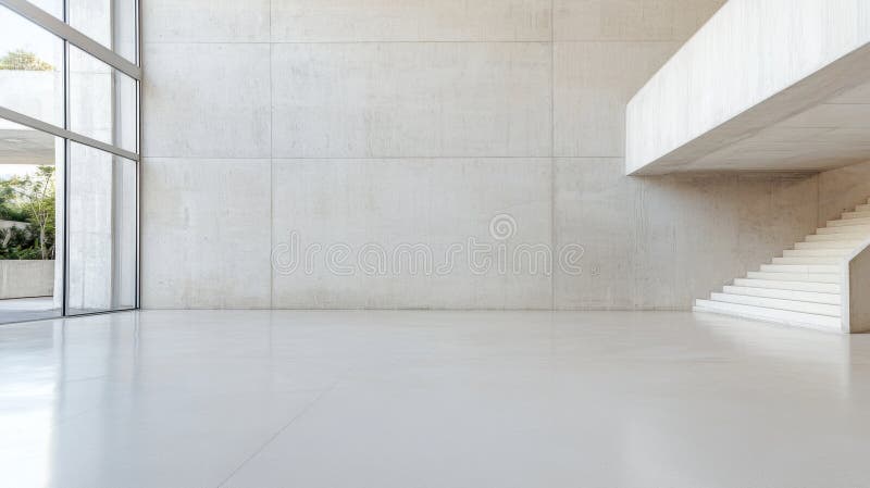 Concrete Texture Wall Background with Floor Wide Empty Garage Scene ...