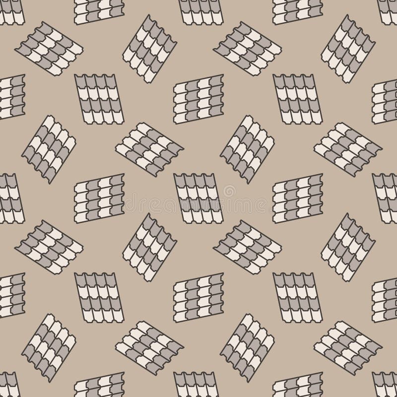 Concrete Tile Roof Modern Seamless Pattern - Vector Roofing Material ...