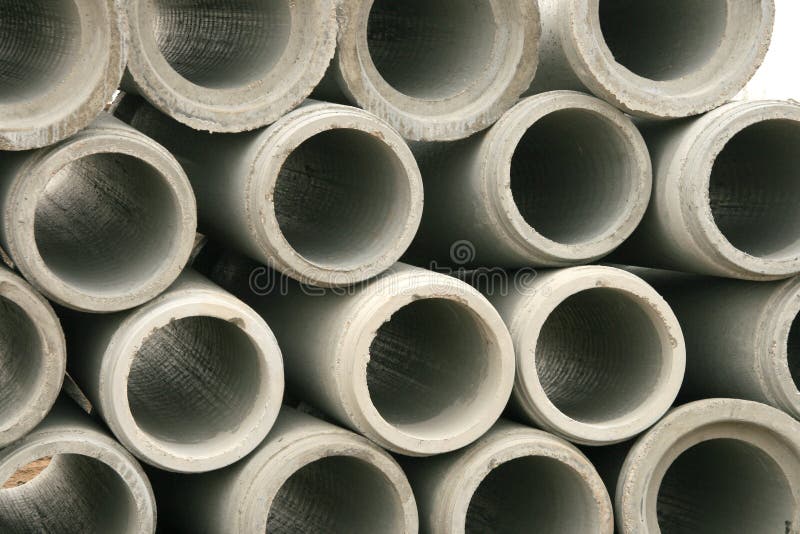 Concrete Tubes stock image. Image of stacked, construction - 3063909