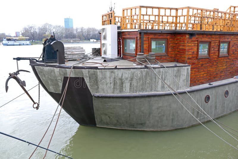 Concrete Vessel stock photo. Image of boat, floating - 134931140