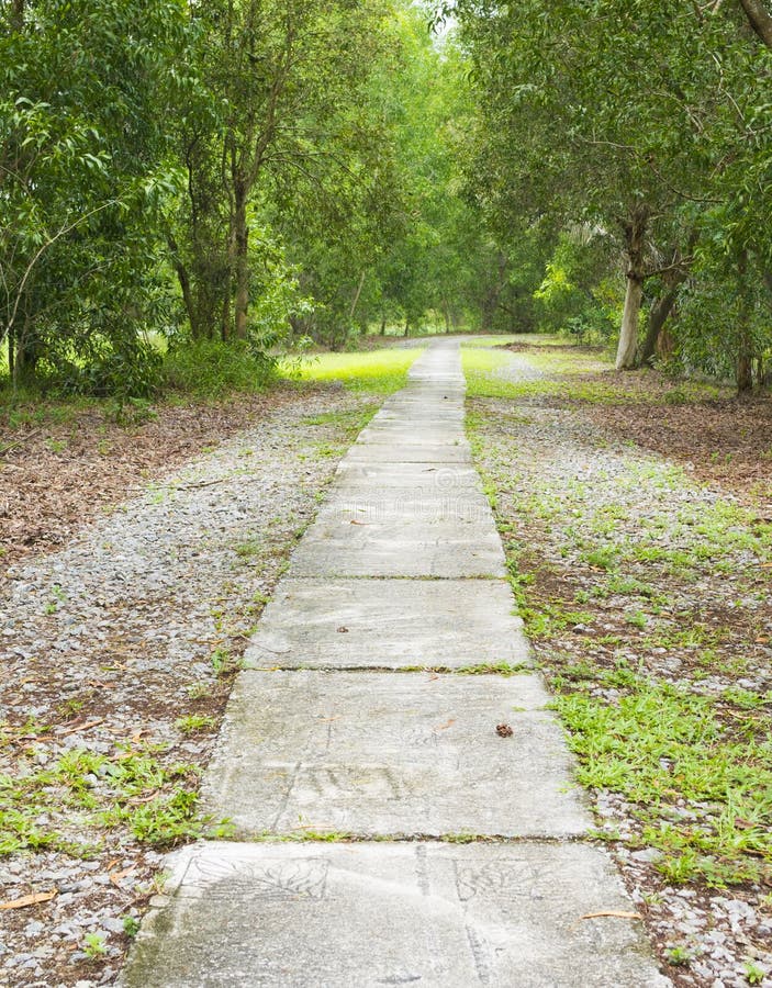 Jogging Track through Public Park with Peaceful an Stock Image - Image ...
