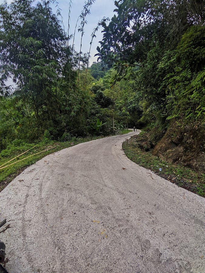 A Concrete Walkway in a Rural Area 2 Stock Photo - Image of grass ...