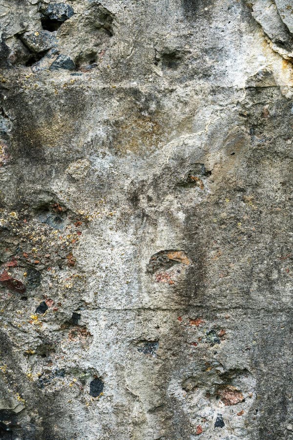 Concrete Wall As a Texture Destroyed by Time. Stock Image - Image of ...