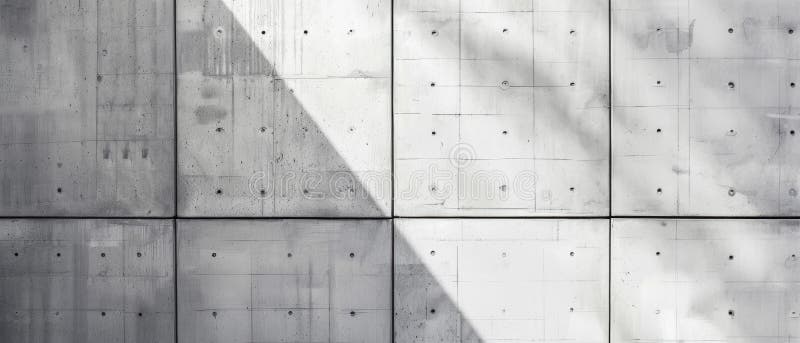 Concrete Wall Background, Abstract Modern Grey Tiled Space in Sunlight ...