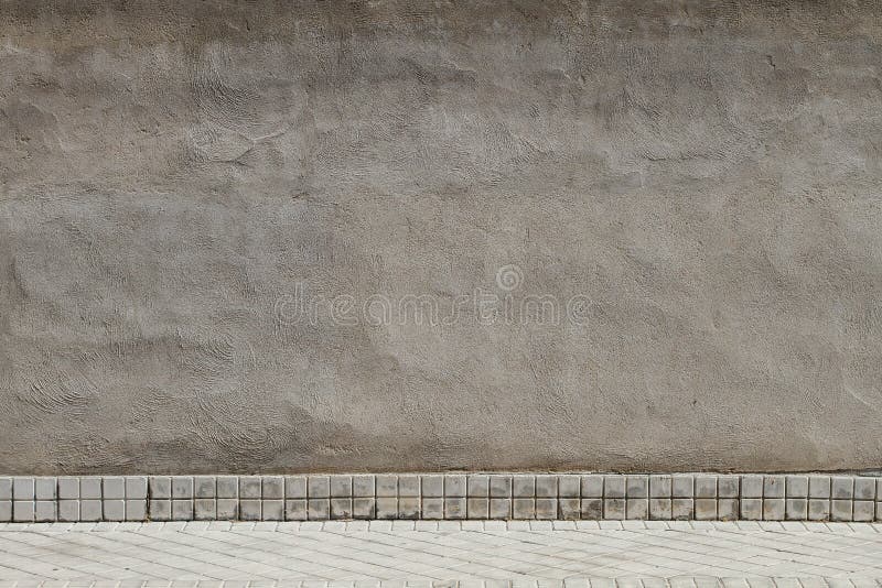 Concrete Wall With Baseboard Stock Photo - Image of board, industrial ...