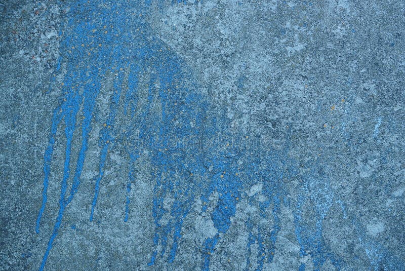 Concrete Wall with a Big Blue Stain of Paint Stock Illustration ...