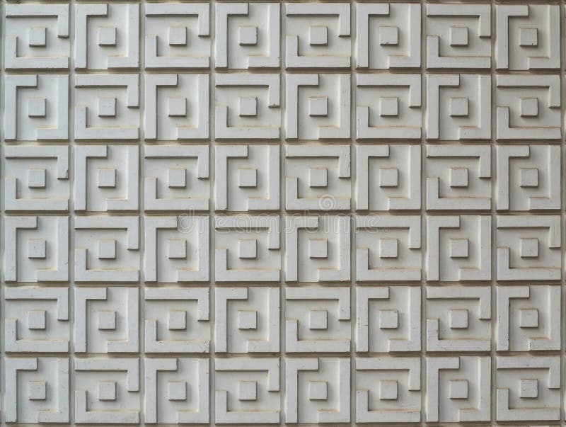 Concrete Wall with Carved Seamless Geometric Pattern Stock Image ...