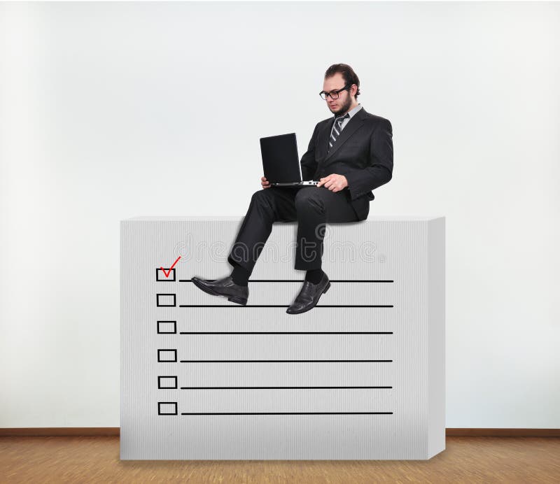 Concrete Wall with Check Box Stock Image - Image of manager, form: 34761027