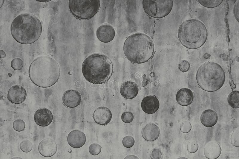 Concrete Wall with Circles Pattern Stock Image - Image of fence, mill ...