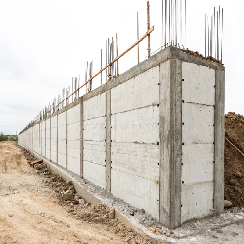 Concrete Wall Construction Isolated on Transparent Background Stock ...