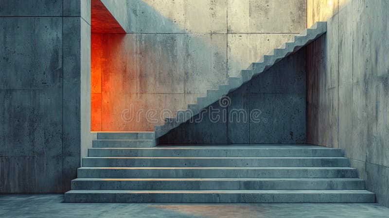 A Concrete Wall with Deep Stripes and Overflows, Creating a Feeling of ...