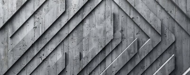 Concrete Wall with Diagonal Geometric Patterns Stock Image - Image of ...