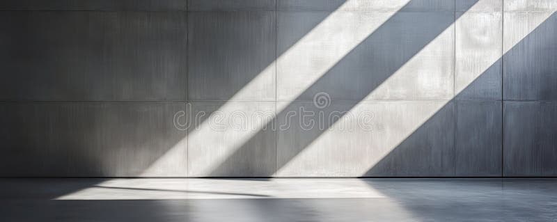 Concrete Wall with Diagonal Sunlight Shadows, Minimalist Design Stock ...