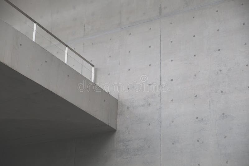Concrete Wall. Element of Modern Architecture. Stock Photo - Image of ...