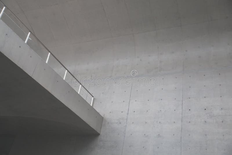 Concrete Wall. Element of Modern Architecture. Stock Image - Image of ...