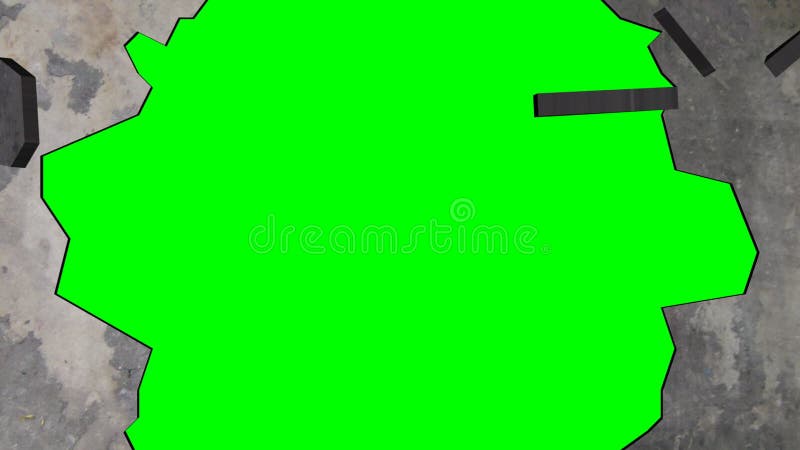 Concrete Wall Explodes (3D Animation Chroma Key) Stock Video - Video of ...