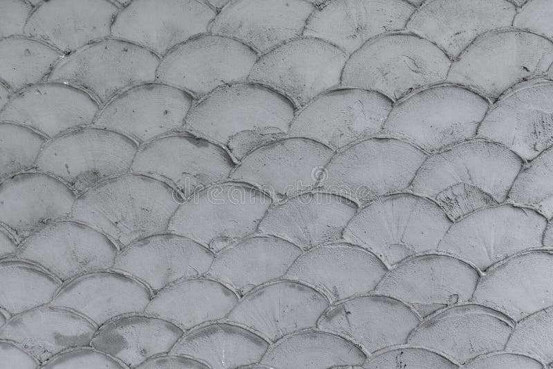 Concrete Wall in Fish Scale Shape Pattern Texture Stock Photo - Image ...
