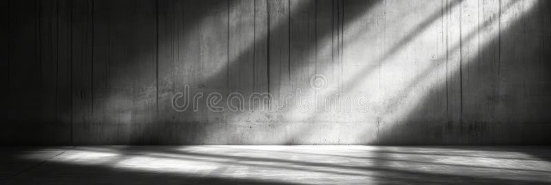 Concrete Wall and Floor Highlighted by Light and Shadow for Enhanced ...