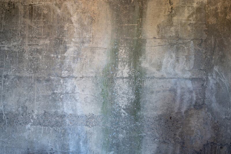 Concrete Wall with Fungus Green Trace Stock Image - Image of scratched ...