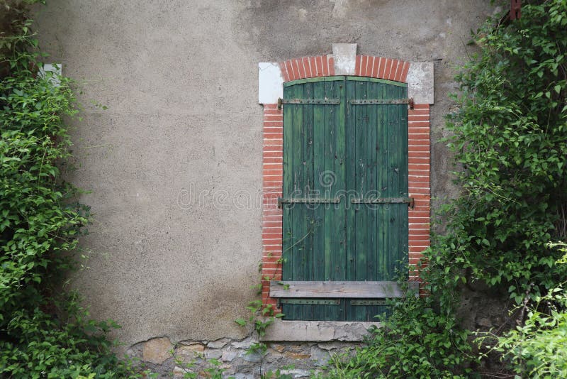 Concrete Wall Game Texture with Closed Windows Old House Stock Image ...