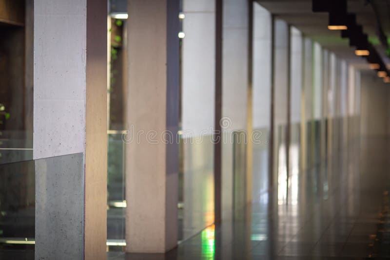 Concrete Wall with Glass Inserts As a Balustrade and Decorative Element ...
