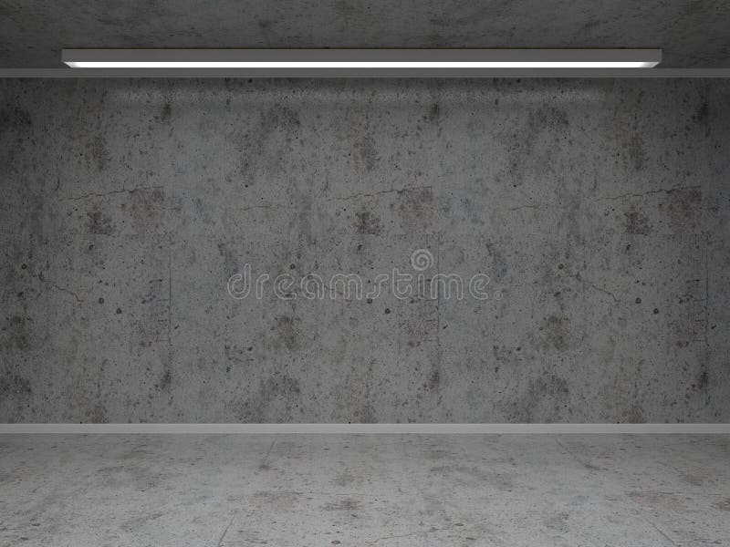 Concrete Wall Light Lamp 3d Render Background Texture Interior Stock ...