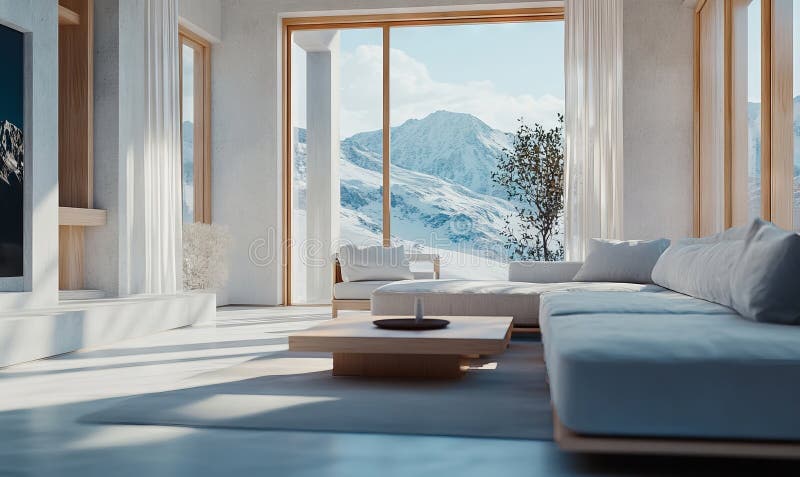 The Concrete Wall and the Lobby Lounge and Living Room in a 3D ...