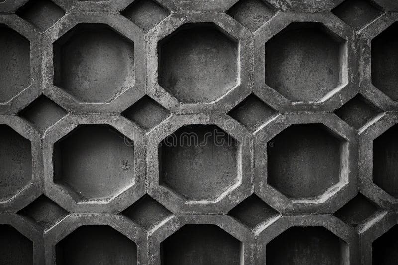Concrete Wall with Octagonal Patterns Creating a Textured Background ...