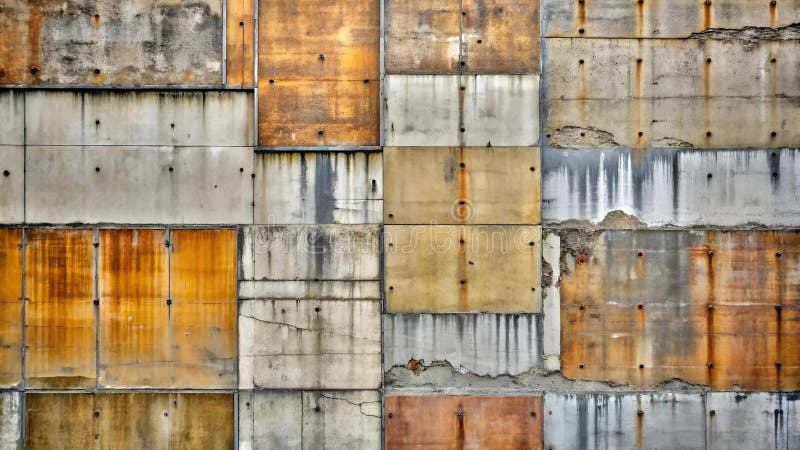 Concrete Wall with Overlapping Layers of Texture Generative AI Stock ...
