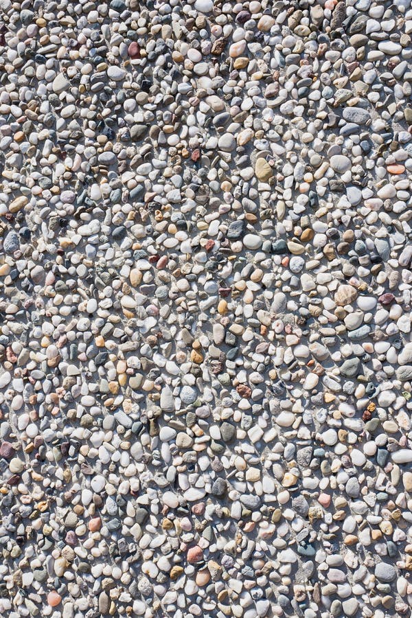 Concrete Wall with Pebbles in Close-up. Stock Image - Image of ...