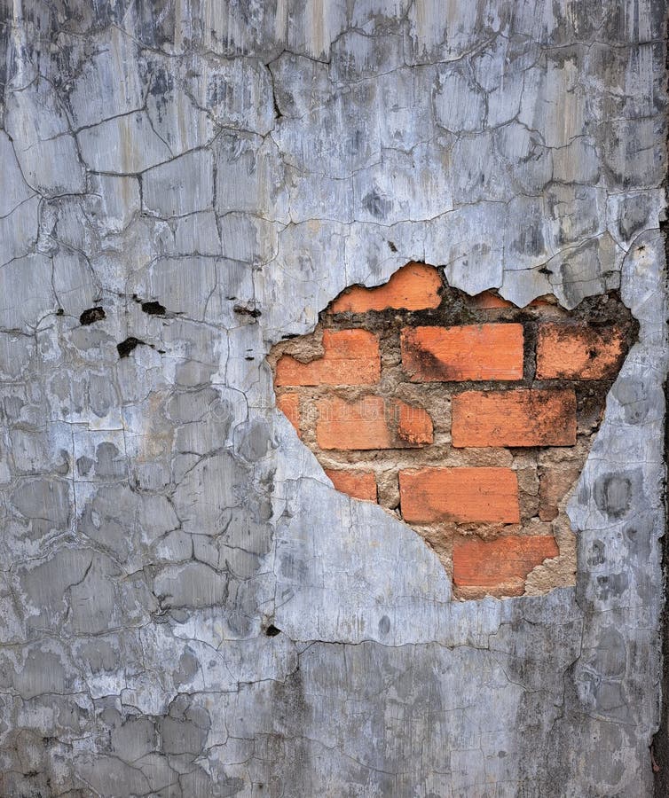 A Concrete Wall Peeling Off a Small Part Stock Image - Image of peeling ...