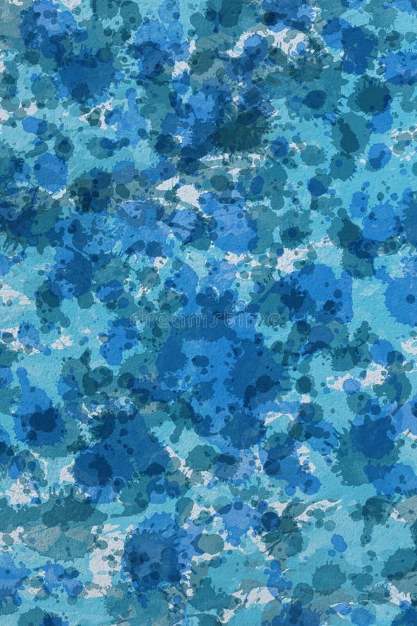 Concrete Wall with Random Spots of Blue Paint Stock Photo - Image of ...