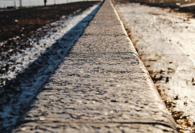 Concrete Wall Receding into the Distance Stock Photo - Image of ...