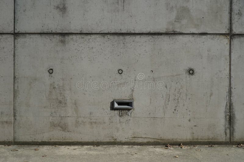 Concrete Wall with Round Wholes Stock Photo - Image of wall, block ...
