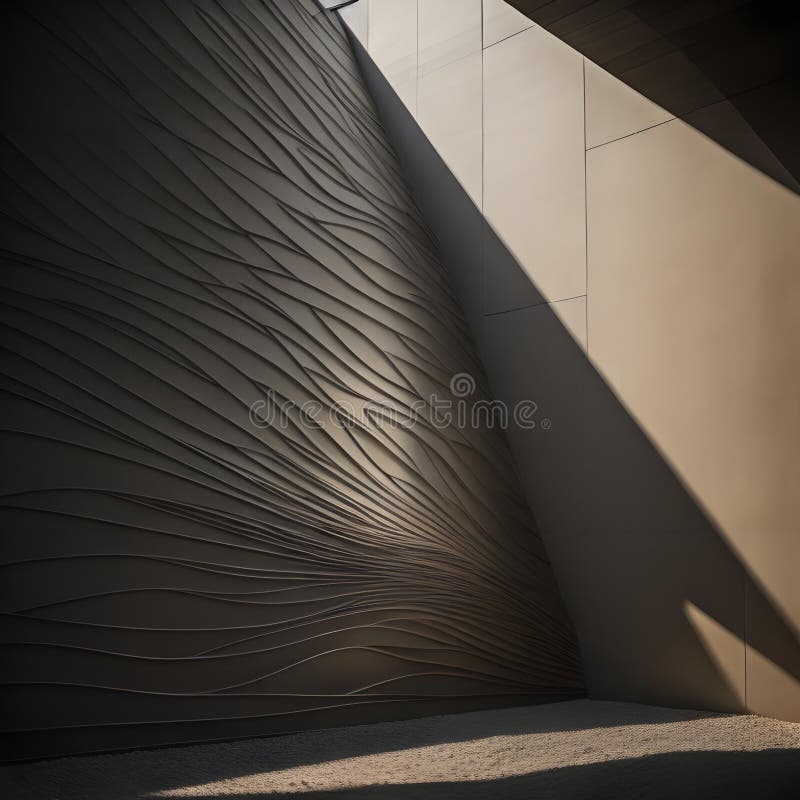 A Concrete Wall with a Shadow from the Sun. Generative Ai Stock ...