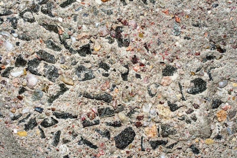 Concrete Wall with Small Stones 6 Stock Image - Image of cobblestone ...