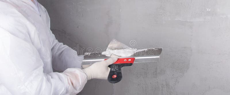 Concrete Wall with Space for Writing and Wall Alignment Work Stock ...