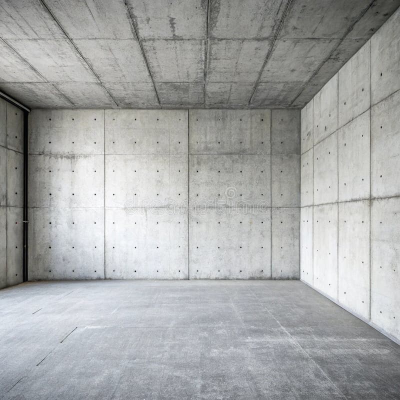 Concrete Wall Texture Background Grey Cement Room Empty for Text Stock ...