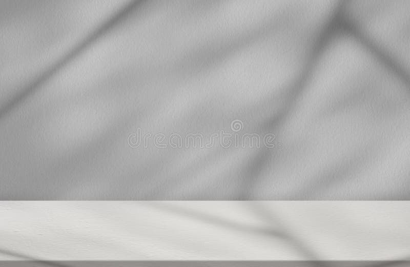 Concrete Wall Texture Background with Shadow Line on White Cement Floor ...