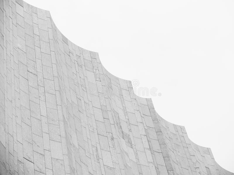 Concrete Wall Tile Curve Pattern Architecture Details Grey Texture ...